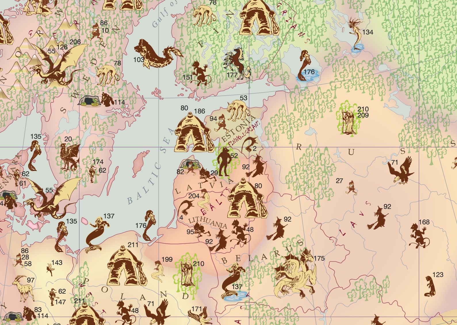 Mapping Folklore: Mythical Creatures of the Baltics and Beyond – Deep ...